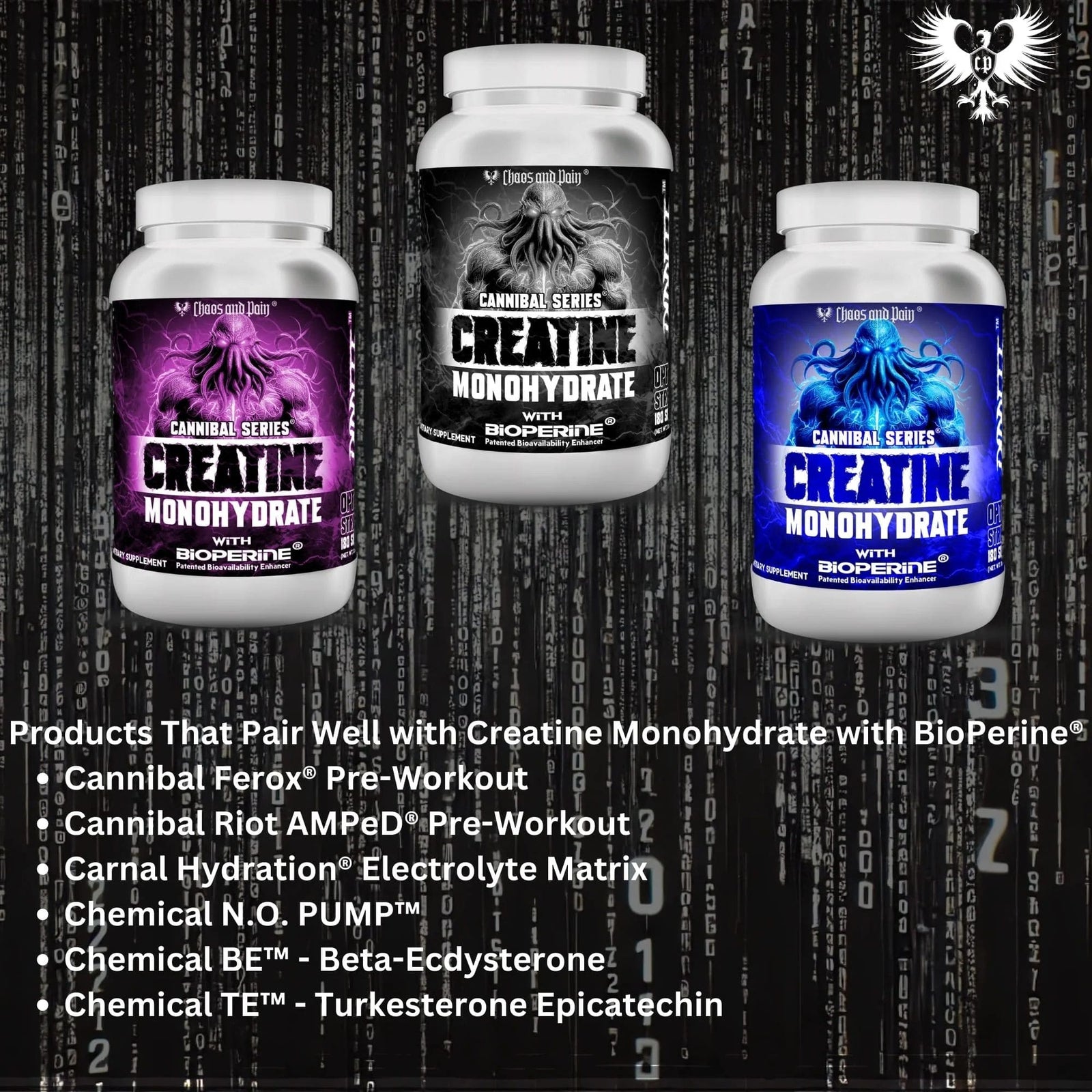 Creatine Monohydrate with BioPerine - Natty Superstore