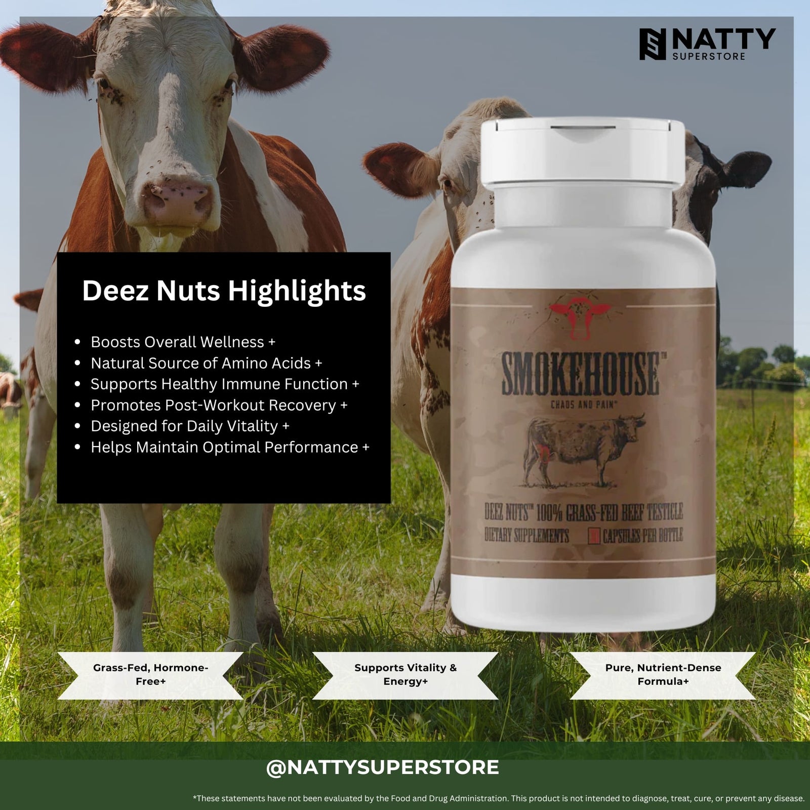 Grass-Fed Desiccated Beef Testicle - Natty Superstore