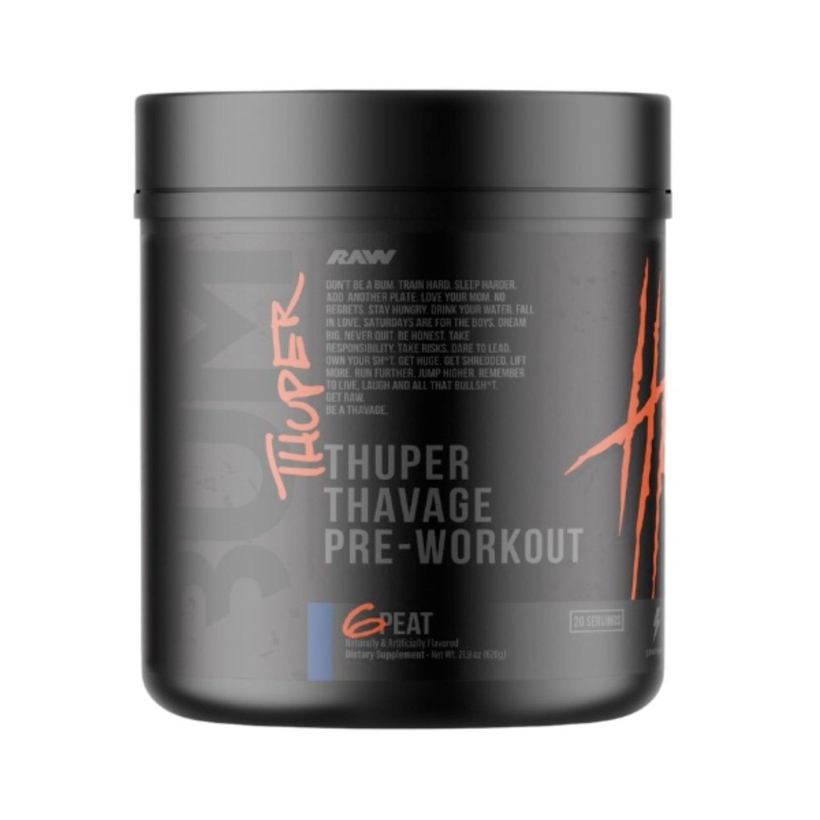 Thumper Thavage Pre-Workout by Raw - Natty Superstore