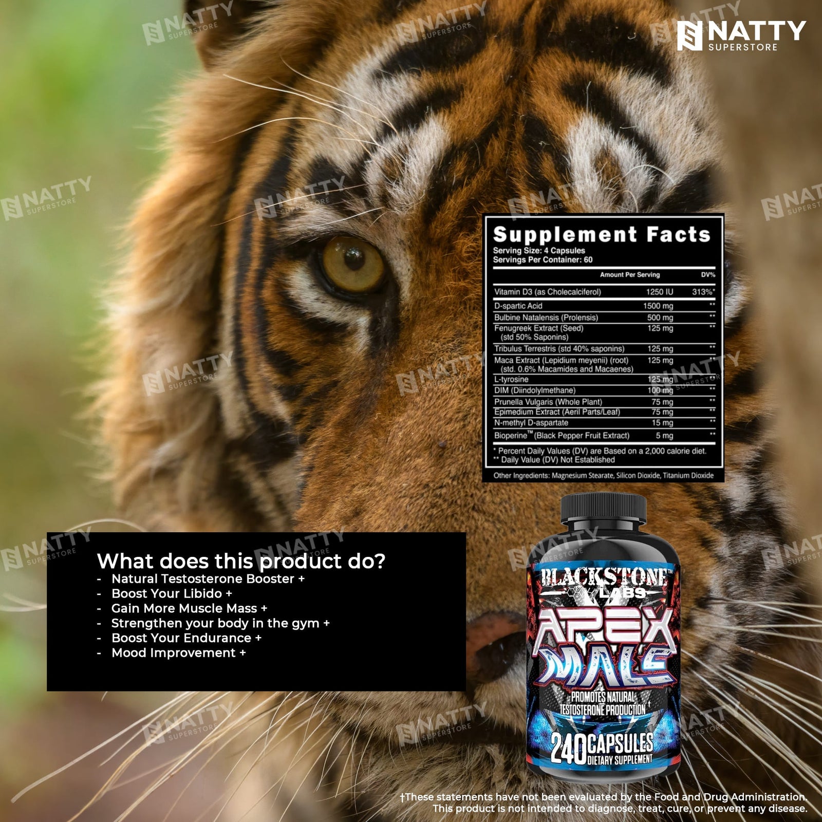 APEX MALE - Promoted Natural Testosterone - Natty Superstore