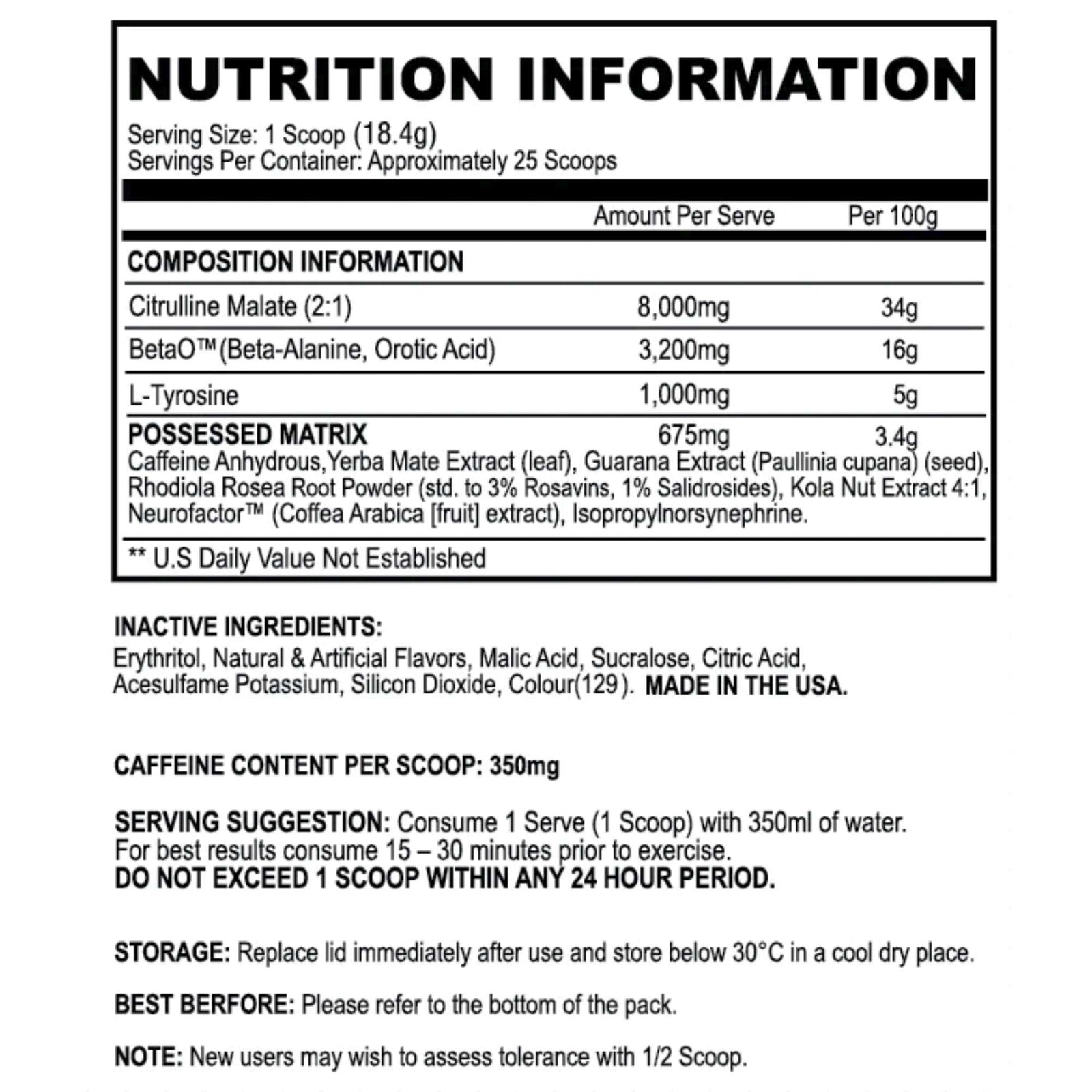 Black Magic BZRK Pre-Workout - Natty Superstore