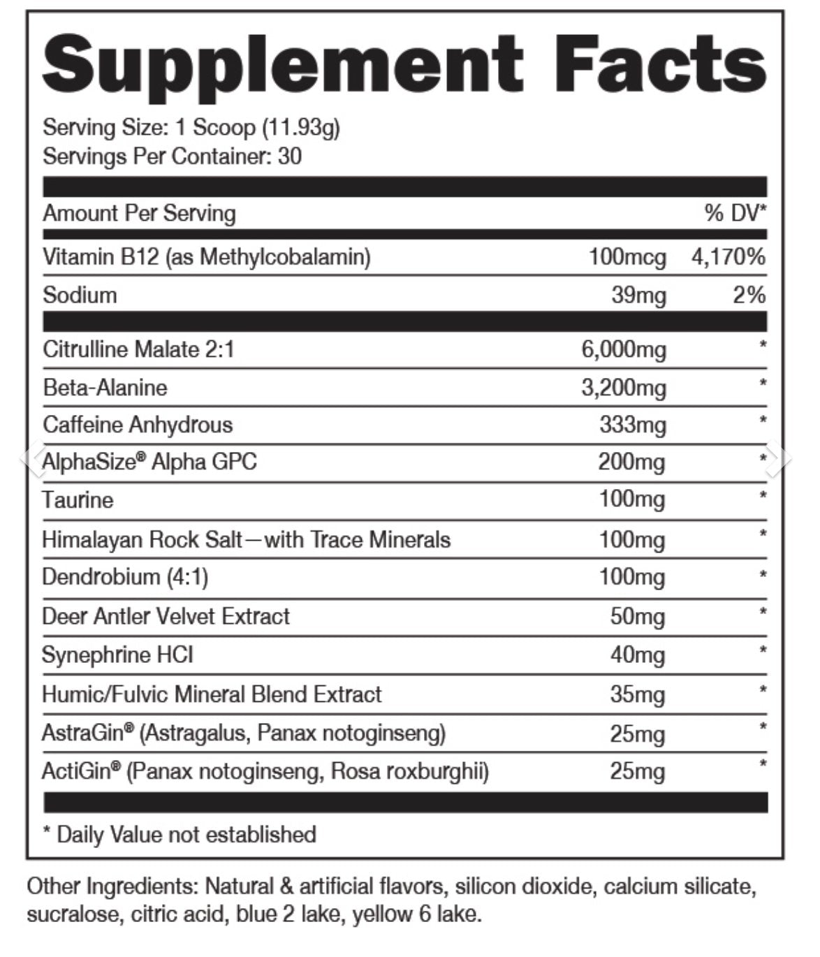 BLACK WOKE AF High Stimulant Pre-Workout - Natty Superstore