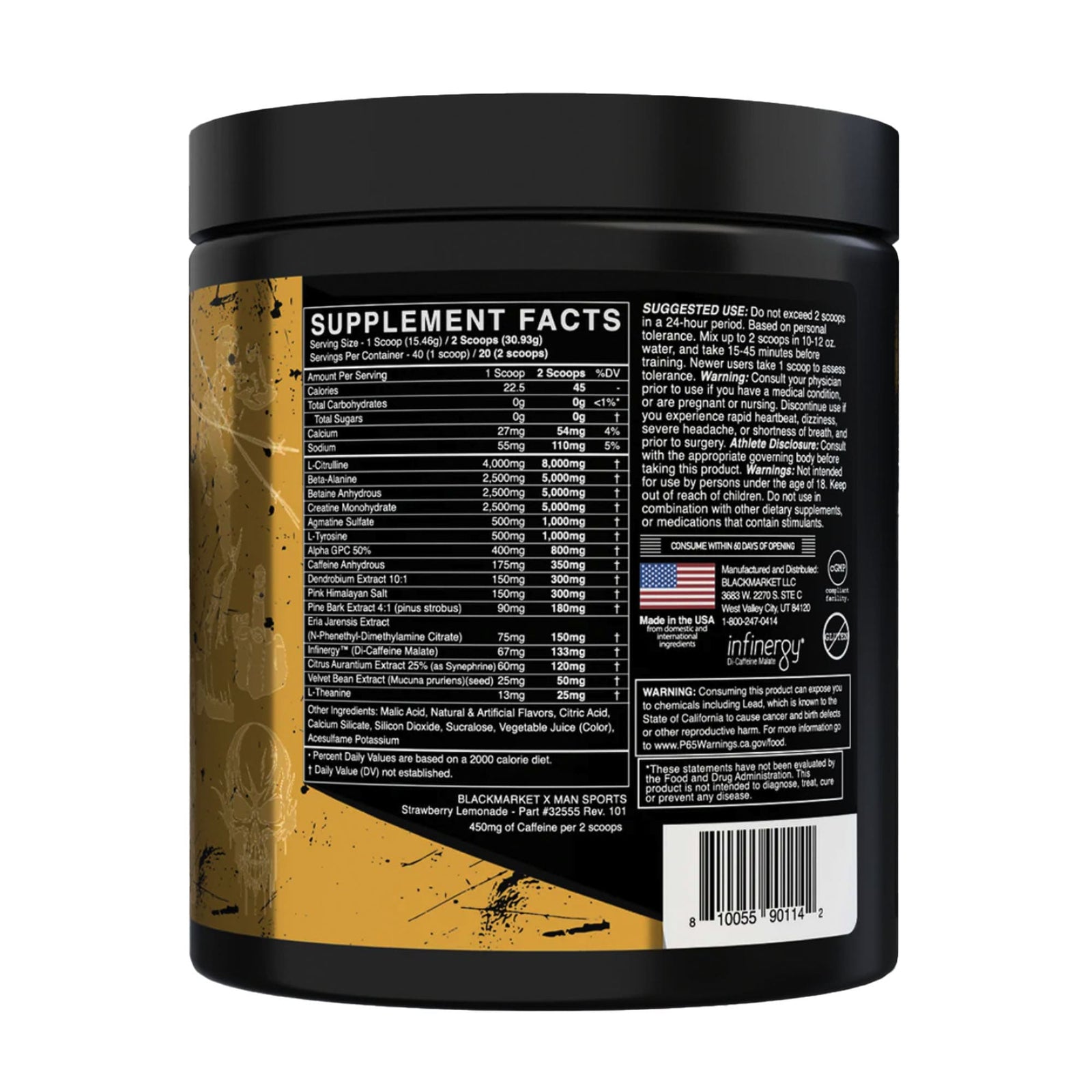 BlackMarket X MAN Sports Pre-Workout - Natty Superstore
